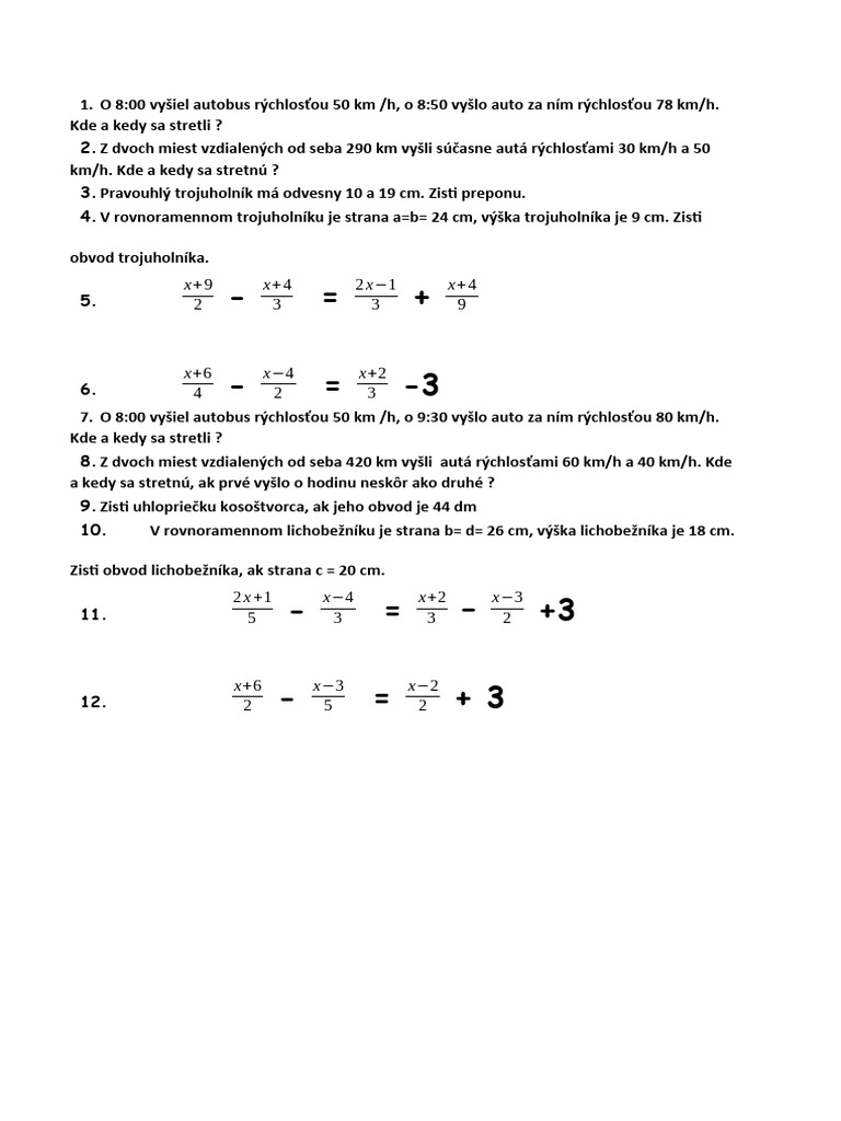Koncoročné Opakovanie 9r | PDF