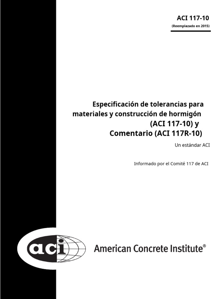 ACI 117-10 Español | PDF | Tecnología