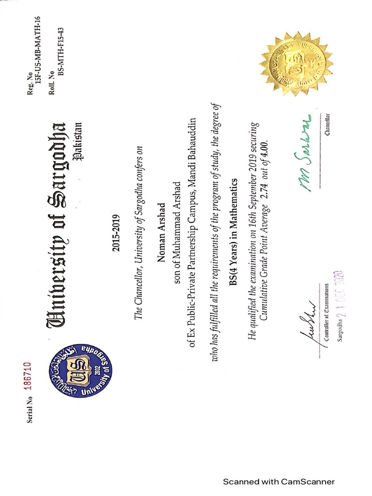 Degree Transcript | PDF