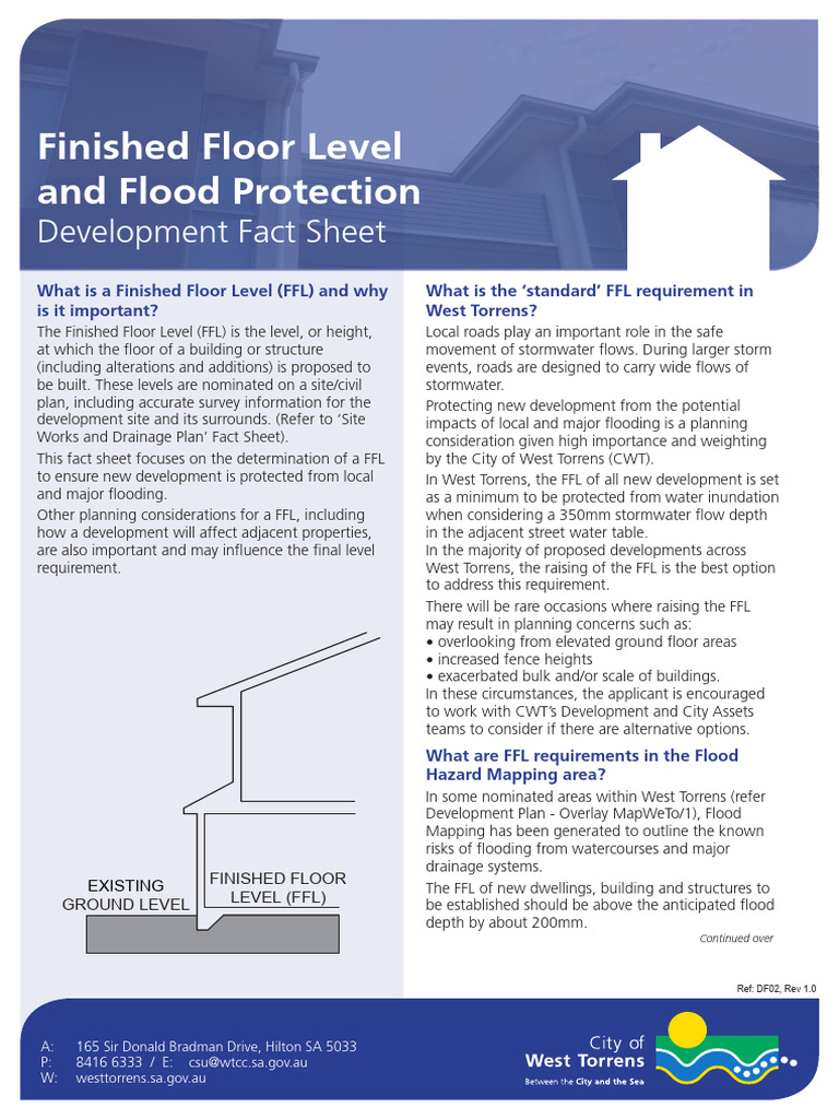 Finished Floor Level and Flood Protection Fact Sheet | PDF