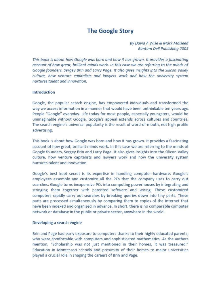 The Google Story | PDF | Gmail | Initial Public Offering