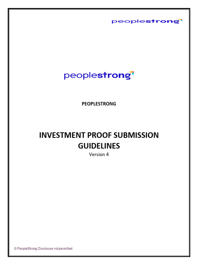 Investment - Proof Submission - GuideLine 2023-24 | PDF