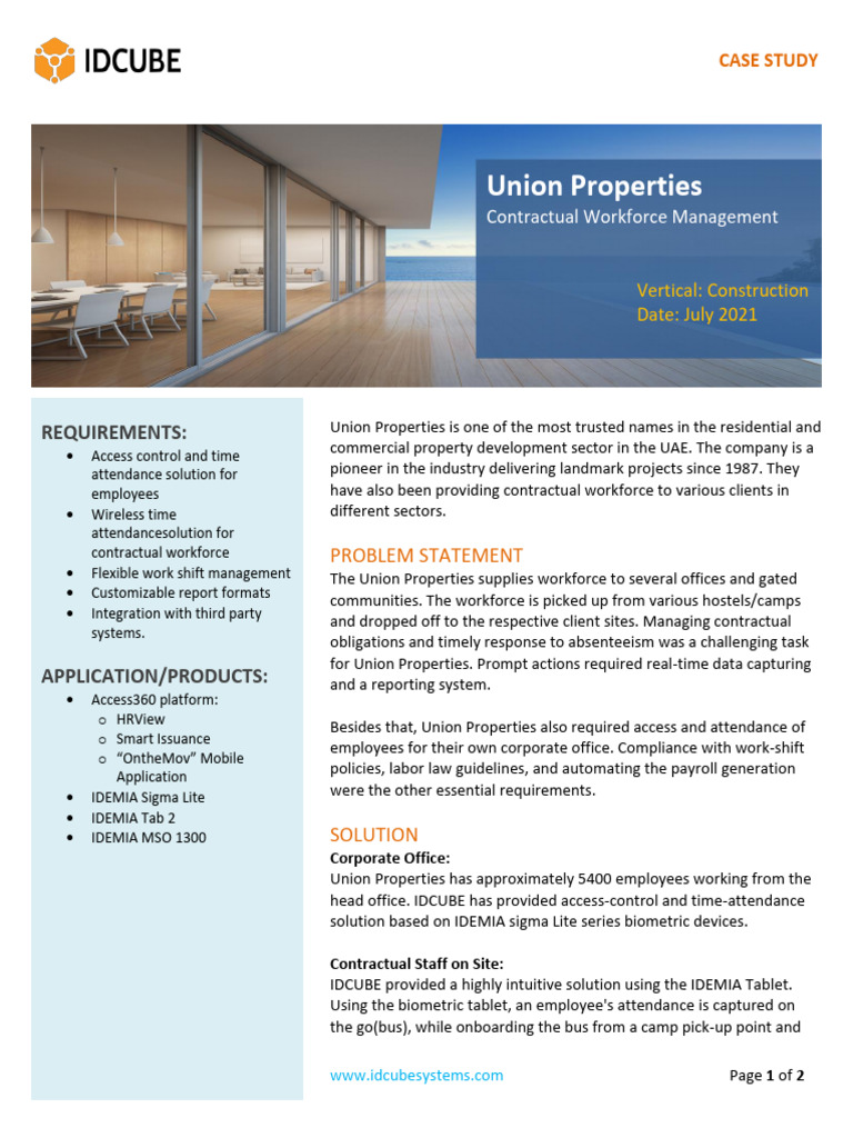 Union Properties Case Study | PDF | Computer Engineering | Systems Engineering