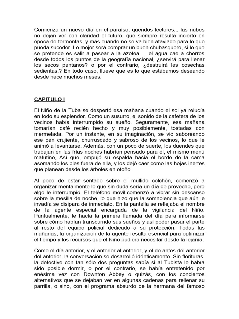 Capitulo I El Niño de La Tuba | PDF | Alimentos