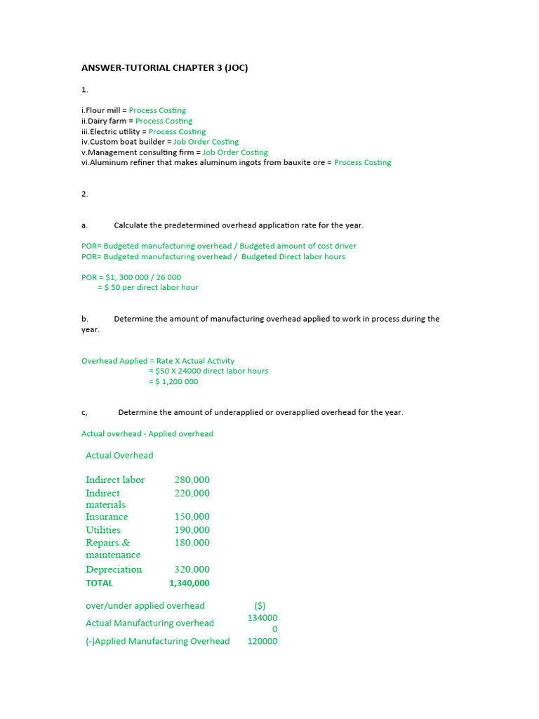 (W5) Tutorial Answer Chapter 3 JOC | PDF | Cost | Economies