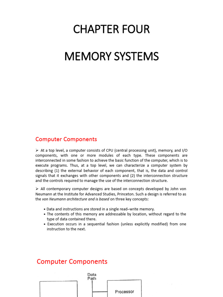Chapter 4 - Memory Part 1 | PDF | Random Access Memory | Computer Data ... Chapter 4 - Memory Part 1 | PDF | Random Access Memory | Computer Data ...