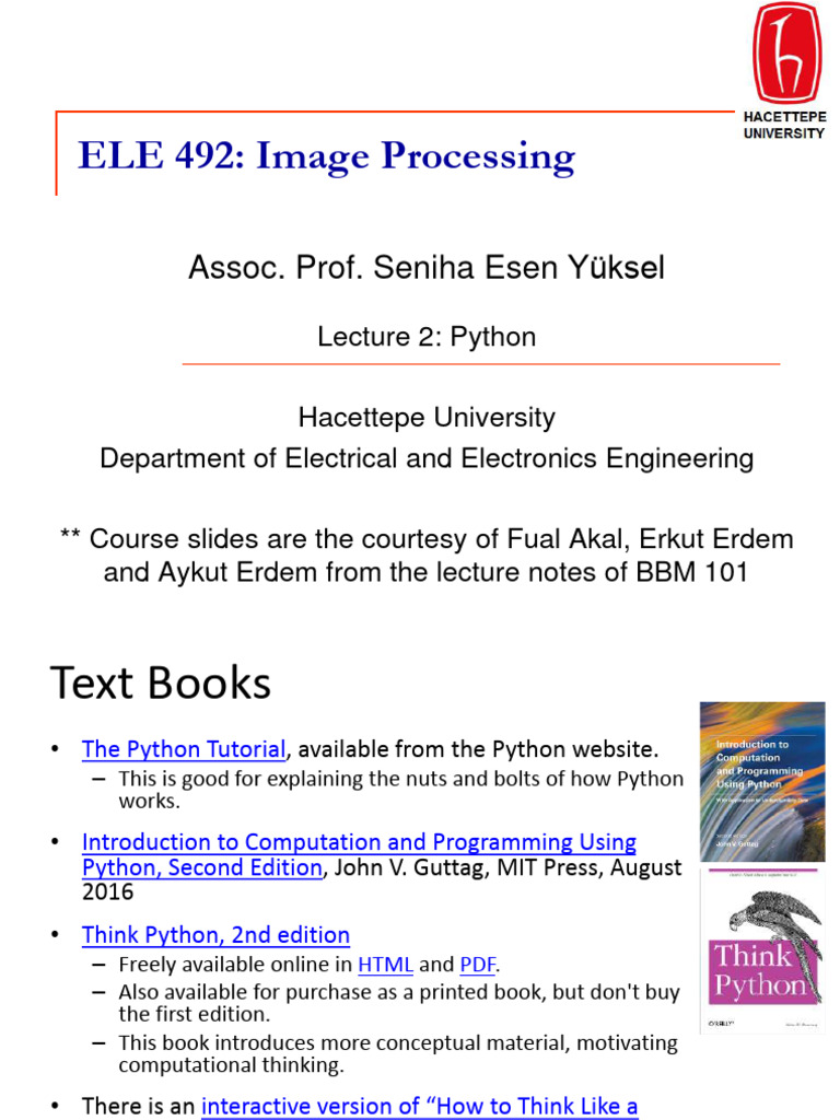 ELE492 - Lecture 2 - 28-02-2023 | PDF | Parameter (Computer Programming ...