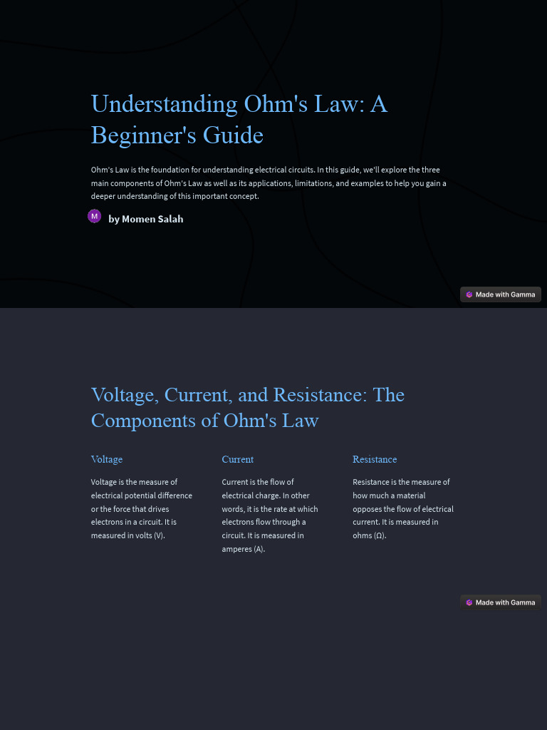 Understanding Ohms Law A Beginners Guide | PDF