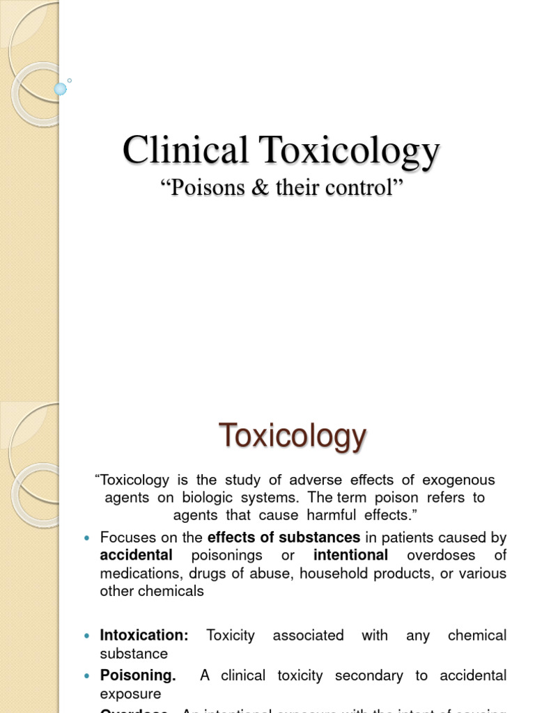 Clinical Toxicology | PDF | Poison | Toxicology