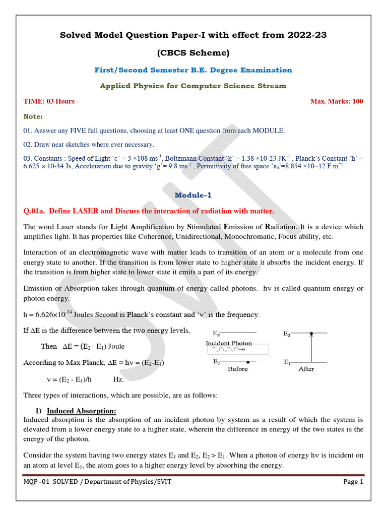 Cse Solved Module QP Set 01 | PDF