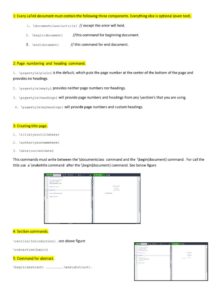 Latex Quiz Practice | PDF