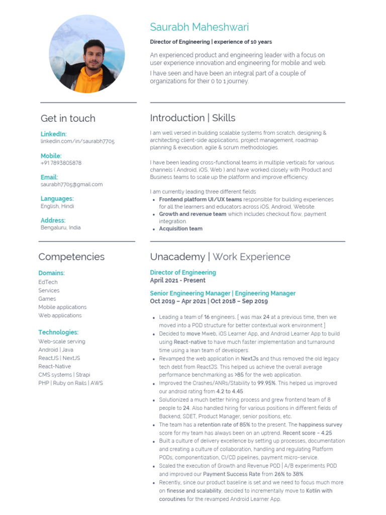 Saurabh Maheshwari Resume | PDF