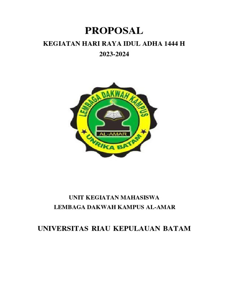 Proposal Idul Adha 1444 H | PDF