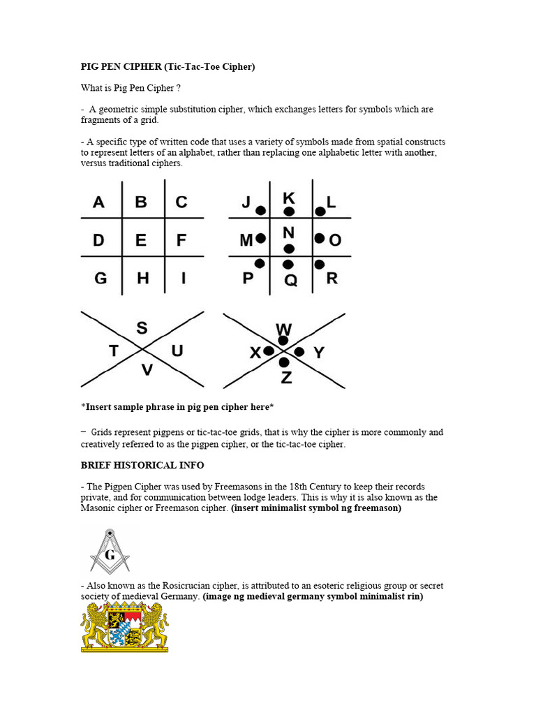 Pig Pen Cipher | PDF