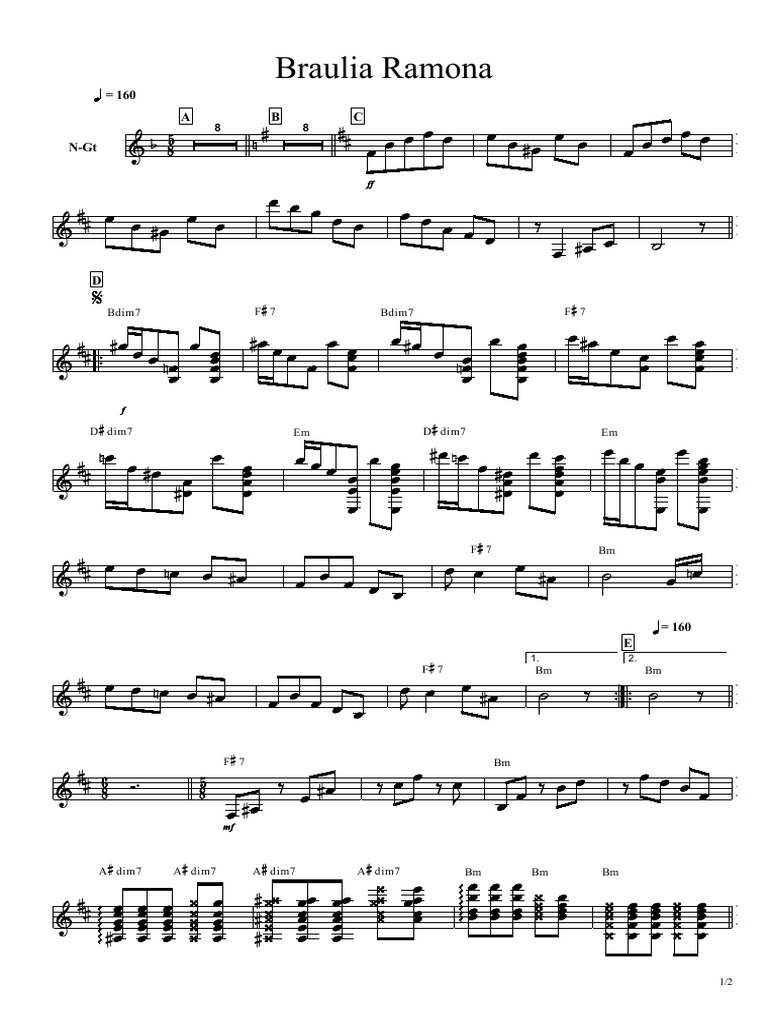 Braulia Ramona - Guitarra | PDF