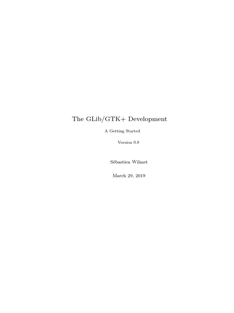 Glib Gtk Dev Platform Pdf Pointer Computer Programming Desktop Environment