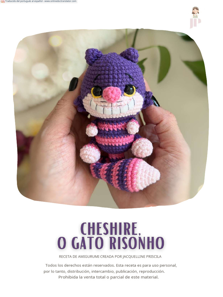Cheshire Cat Amigurumi | PDF