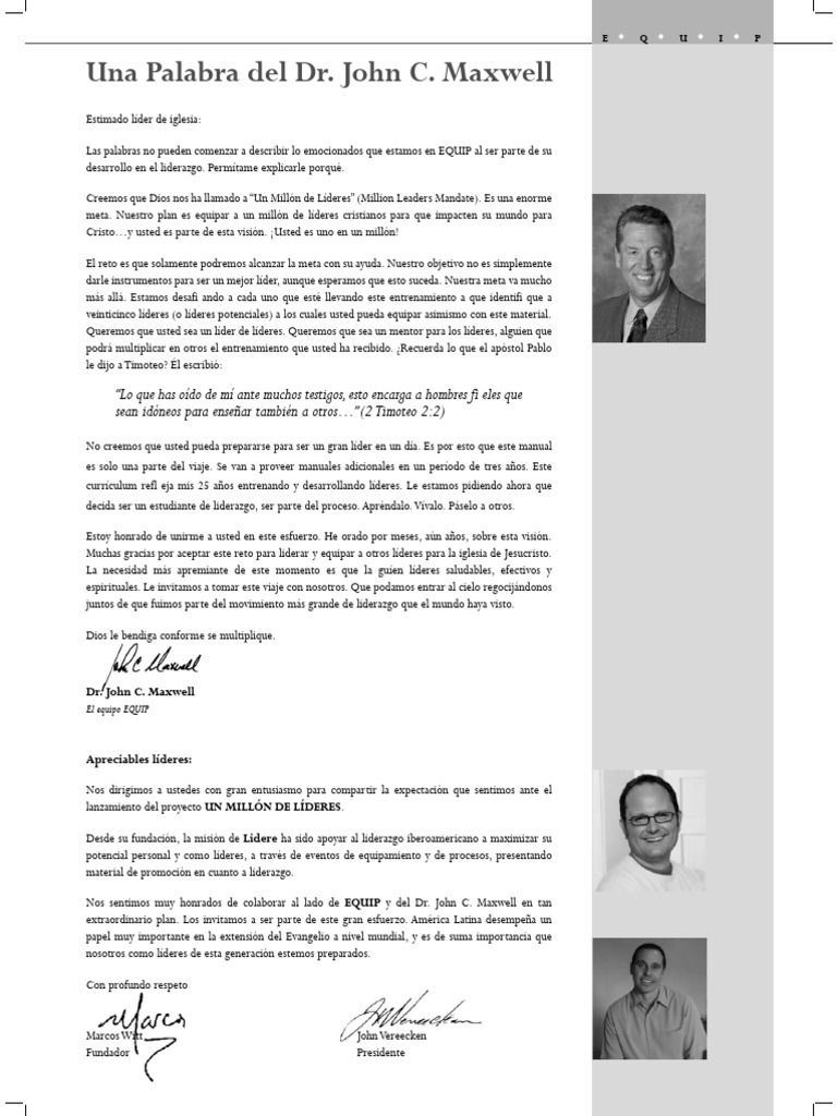 Un - Millon - de - Lideres (3) V1-1 | PDF | Liderazgo | Dios