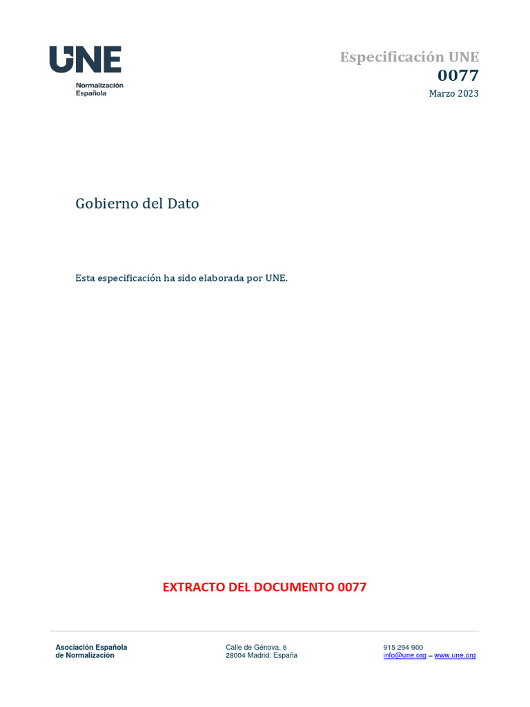 (EX) Especificacion UNE 0077 2023 | PDF | Business