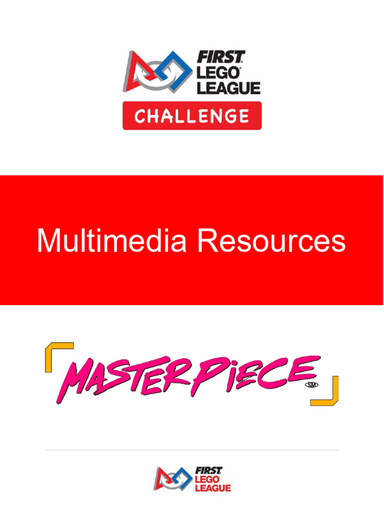 FLL Challenge Masterpiece Multimedia Resources | PDF