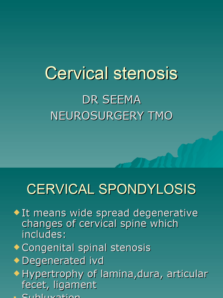 Cervical Stenosis | PDF