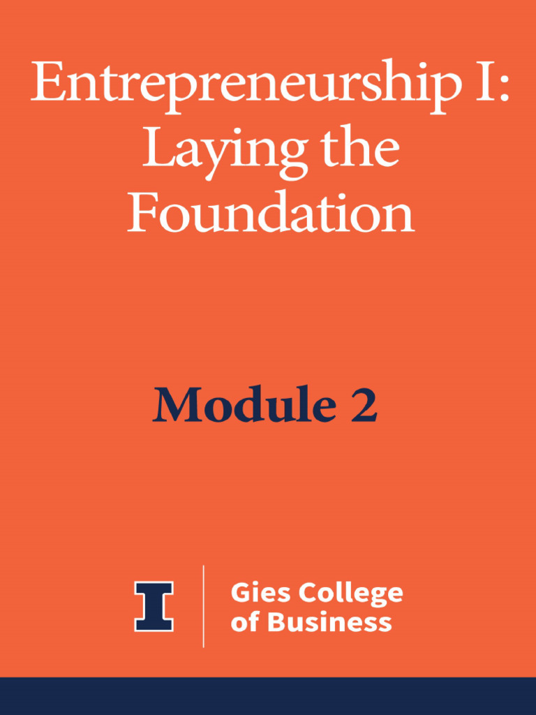 Entrepreneurship I Laying The Foundation Module 2 | PDF | Venture Capital | Corporate Finance