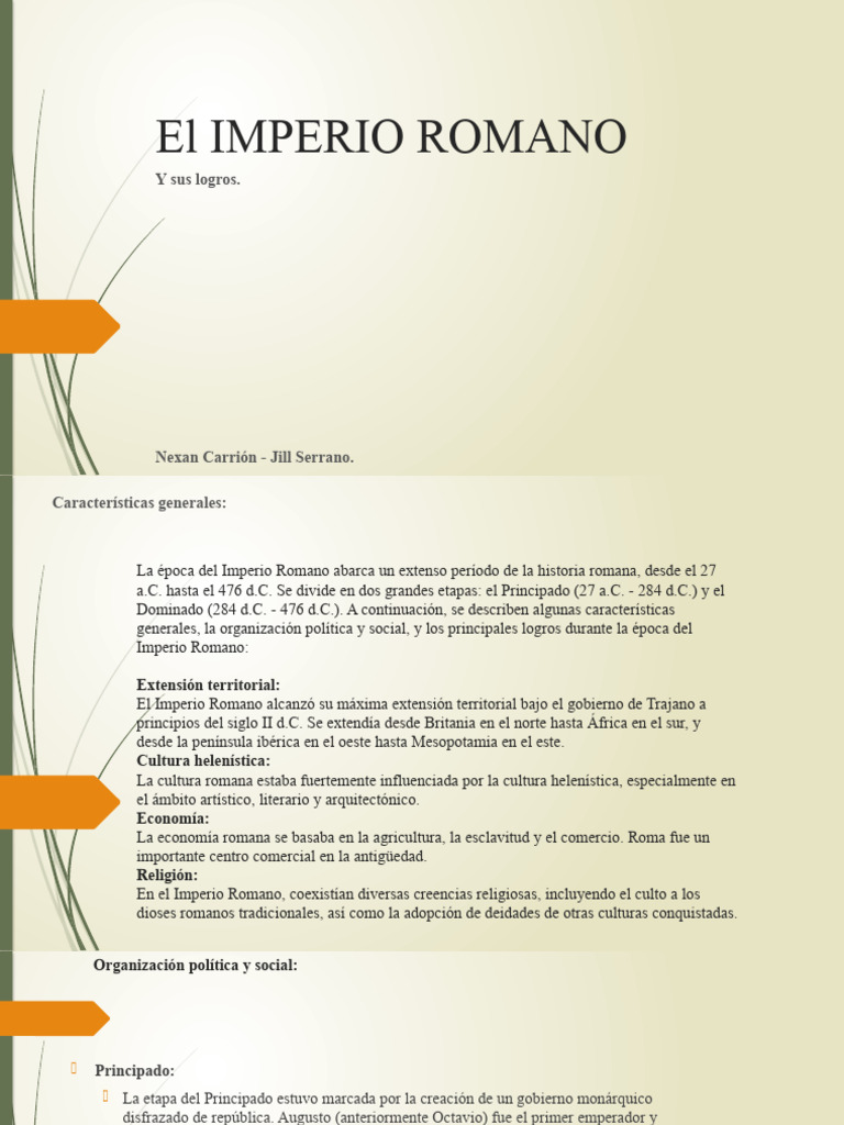 El Imperio Romano | PDF | imperio Romano | Antiguedad clasica