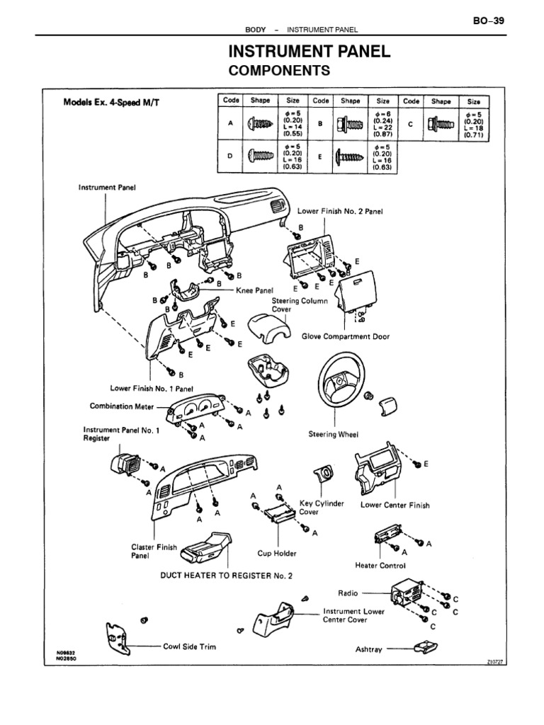 Instrument Panel | PDF | Screw | Vehicle Technology