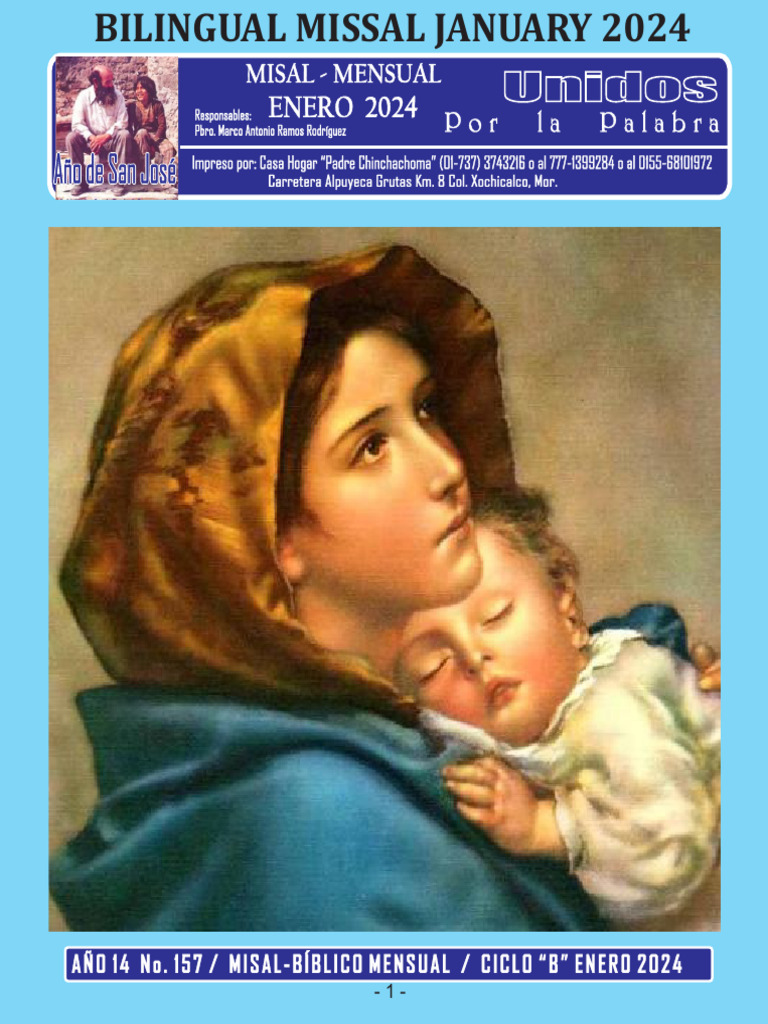 Misal Enero Bilingue 2024 Ciclo B | Descargar gratis PDF | Creencia y doctrina cristiana ...