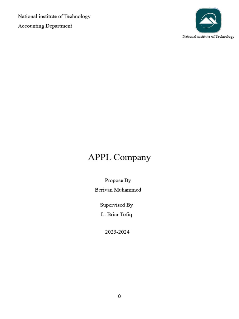 Appl Company | PDF | Apple Inc. | Steve Jobs
