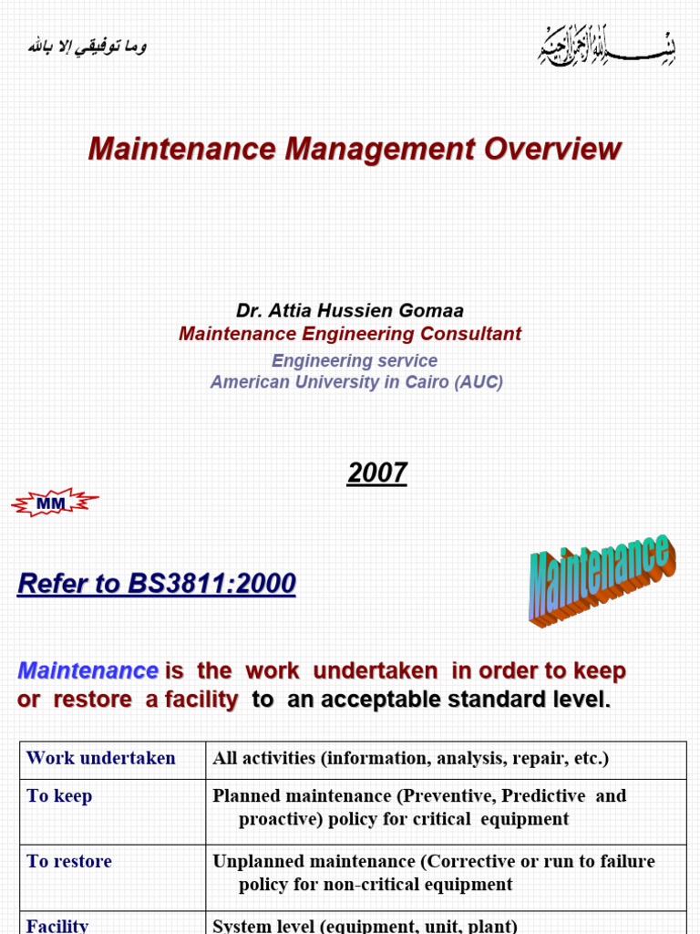 002 Maintenance M Overview 20 06 06 | PDF