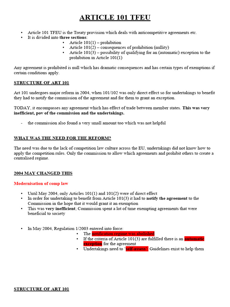Article 101 Tfeu Pdf Economies