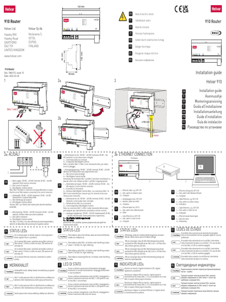 Digidim 910 Router INSTALLATION EN | PDF