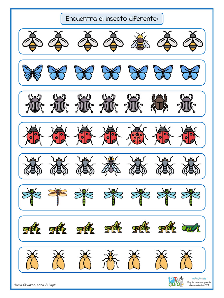 Insectos Diferente | PDF | Ciencia y matemáticas