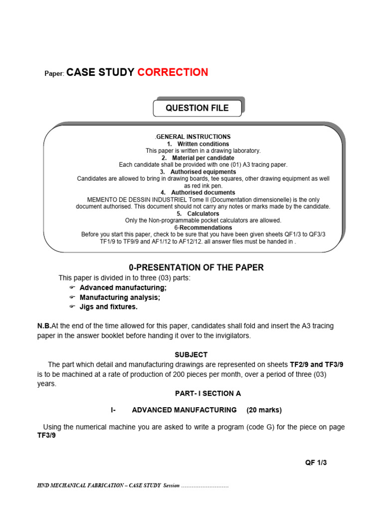 Mechanical Fabrication Case Study | PDF | Machining | Metal Fabrication
