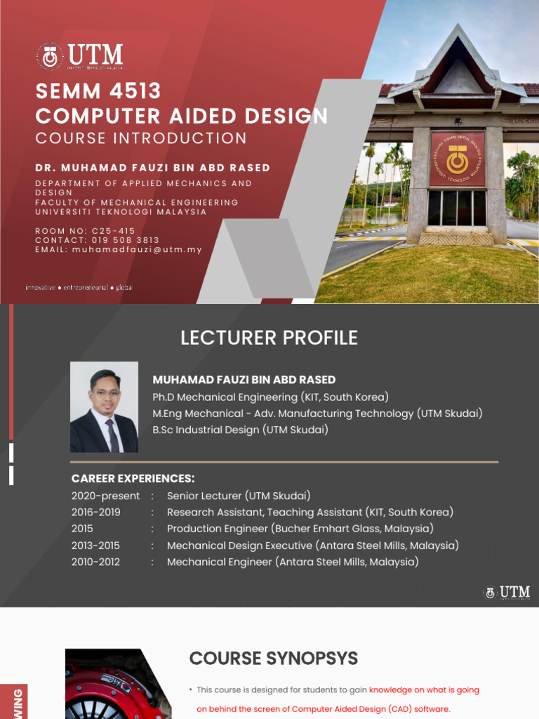 CAD Course Introduction | Download Free PDF | Computer Aided Design | 3 D Computer Graphics