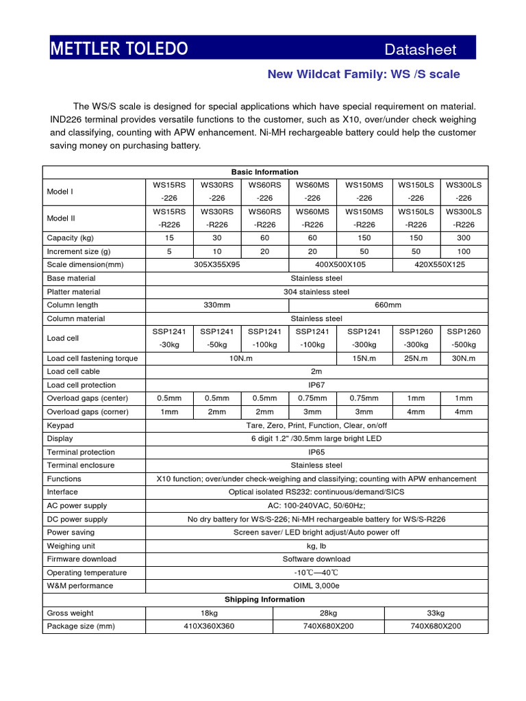 WS-S Scale | PDF | Power Supply | Computing