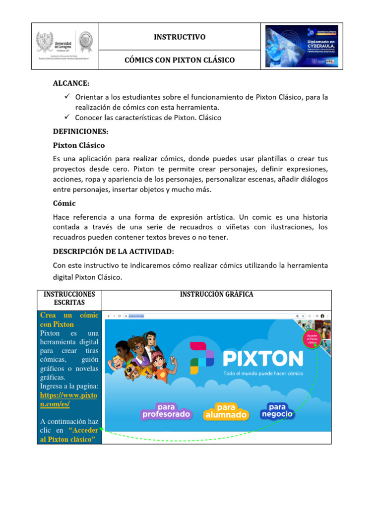 Crea Cómics con Pixton Clásico | PDF