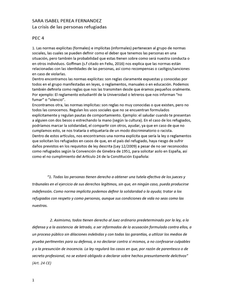 Pec 4 | PDF | Refugiado | Sociedad