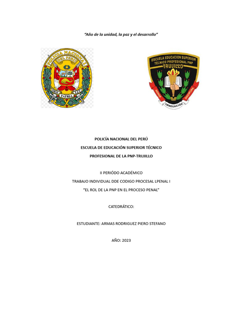 Tai de Procesal Penal | PDF | Policía | Fiscal