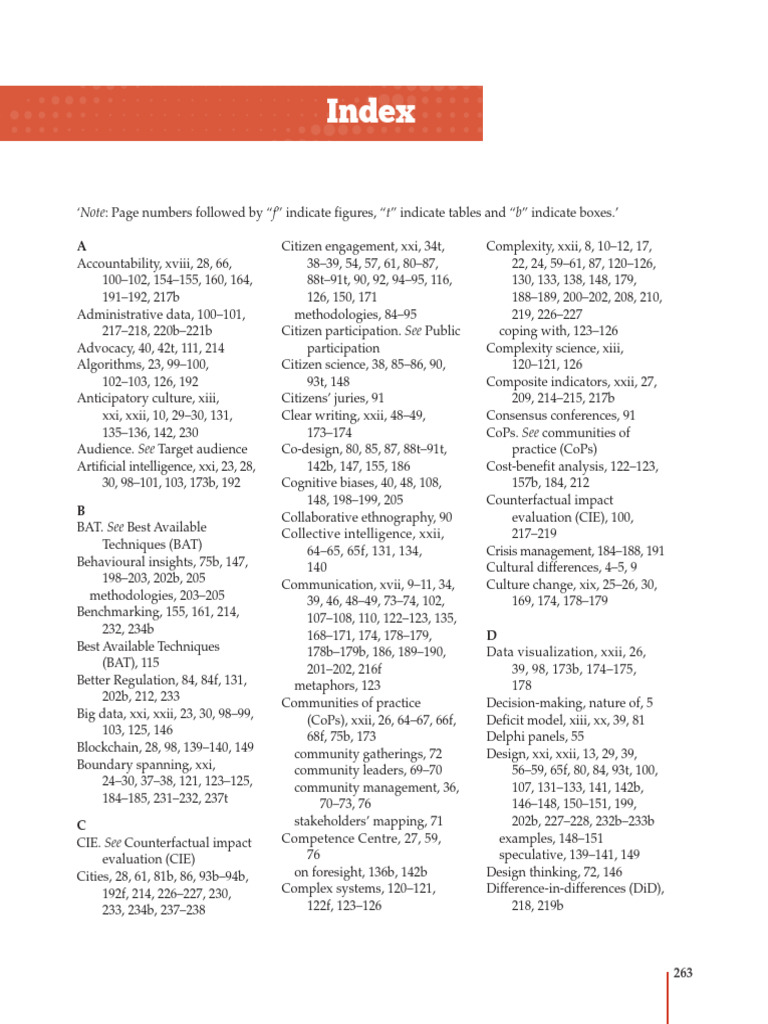 Index - 2020 - Science For Policy Handbook | PDF | Publishing | Cognition