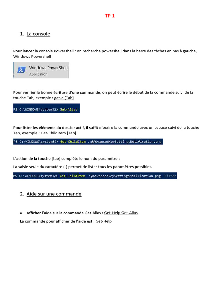 TP 2 Powershell | PDF | Computers