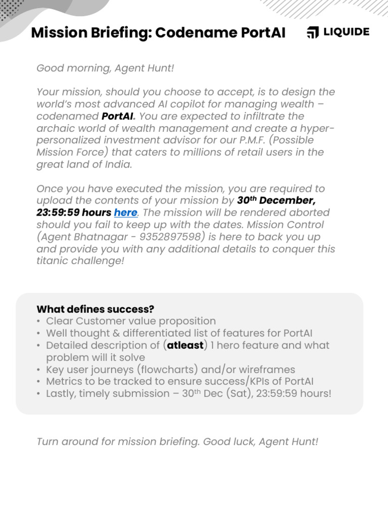 Mission Briefing: Codename Portai | PDF