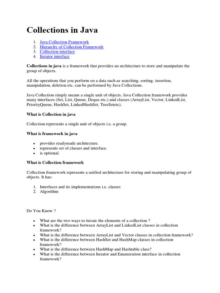 Collections in Java | PDF