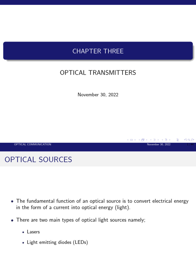 Optical Transmitters | PDF