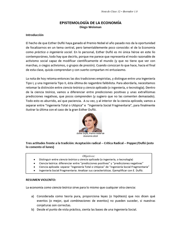 Clase 12 (Predicción Negativa - Dufló) Episte 2C 2020 | PDF | Teoría ...