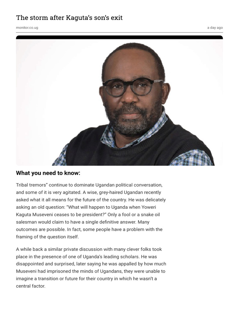 The Storm After Kaguta's Son's Exit | PDF