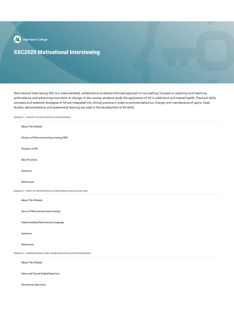 SSC2020 Course Content - Printable Version | PDF