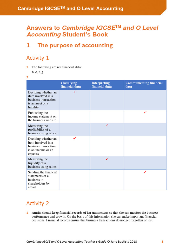 Complete Answers To Student Book 9781510421219 | PDF