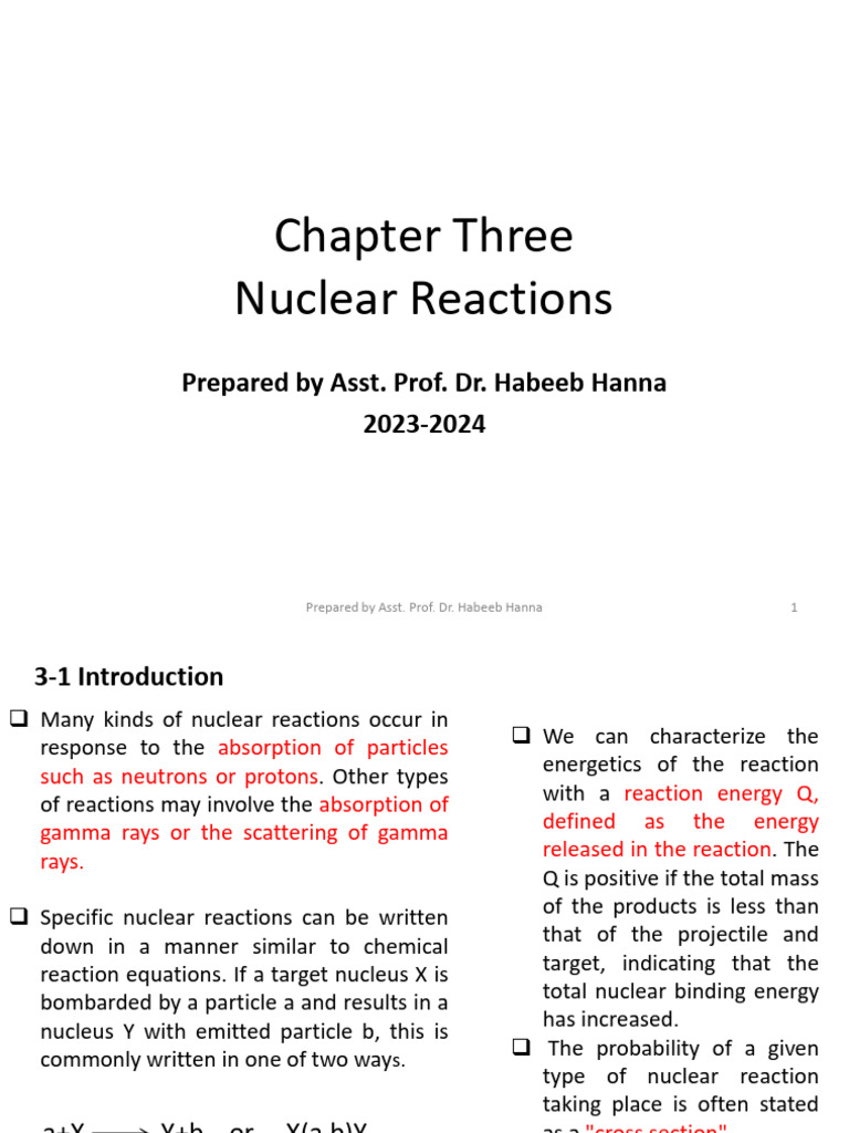 Nuclear Reactions Overview | PDF